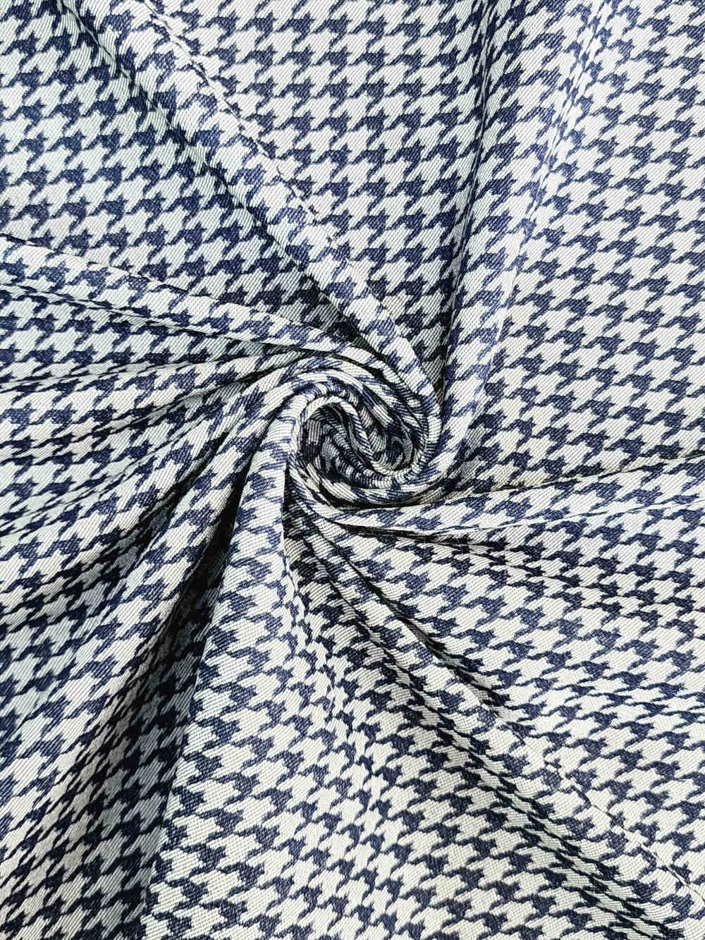 Printed Denim – Hounds-tooth | Curtain Dream