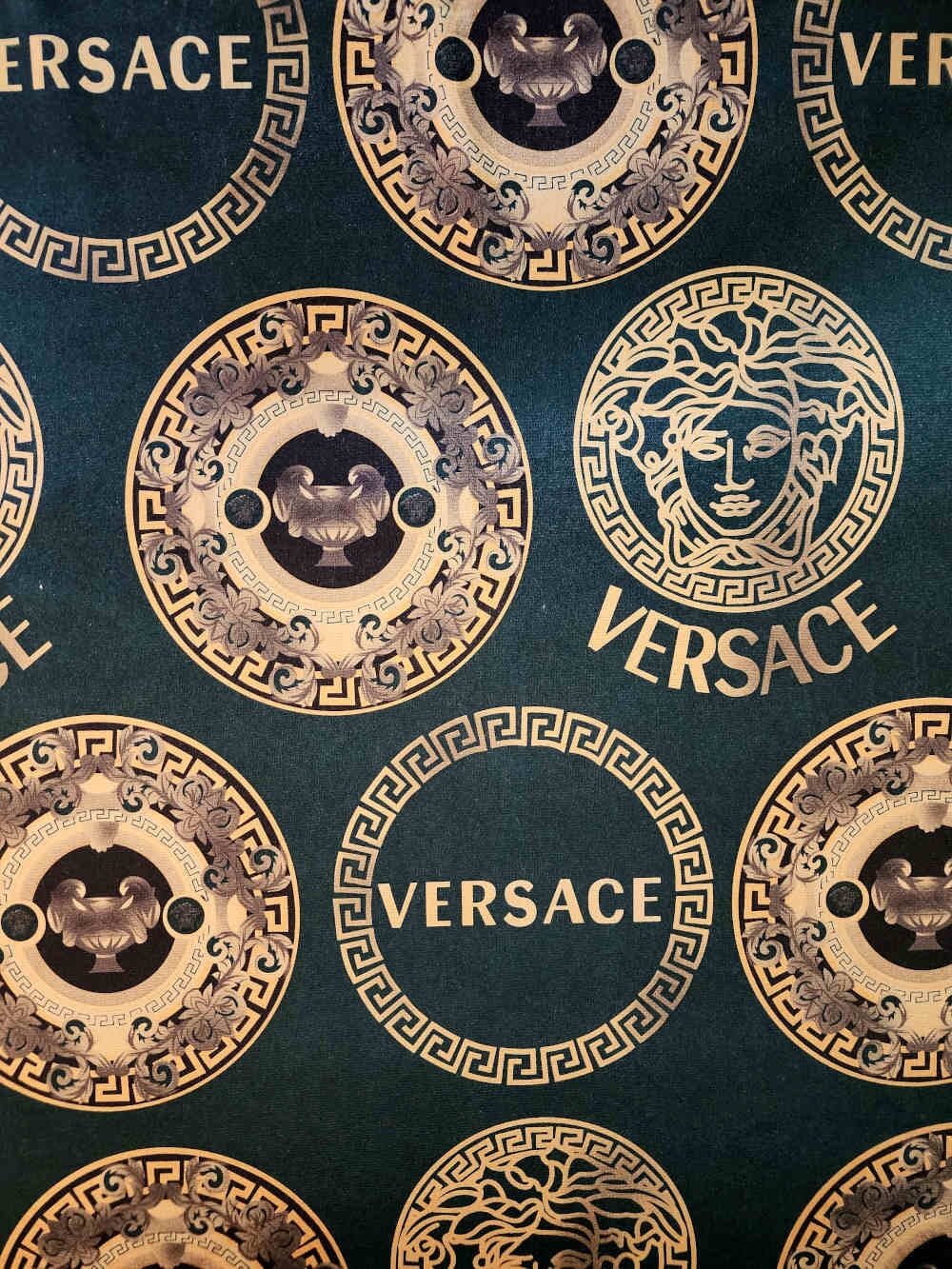 Printed Velvet – Versace – Teal | Curtain Dream