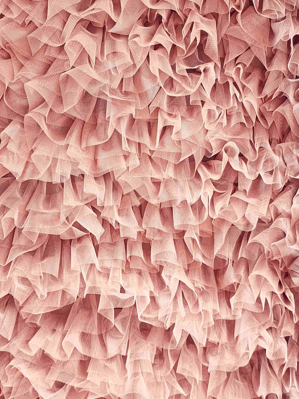 All Over Ruffle Tulle – Dusty Pink | Curtain Dream