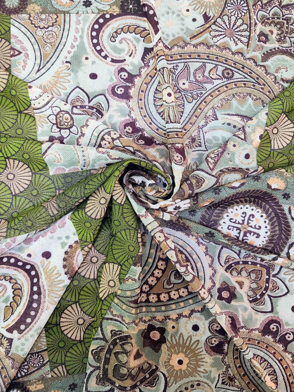 Printed Power Mesh – Abstract – Multi-Colored | Curtain Dream