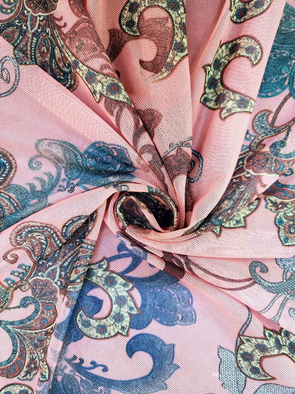 Printed Power Mesh – Abstract – Multi-Colored | Curtain Dream