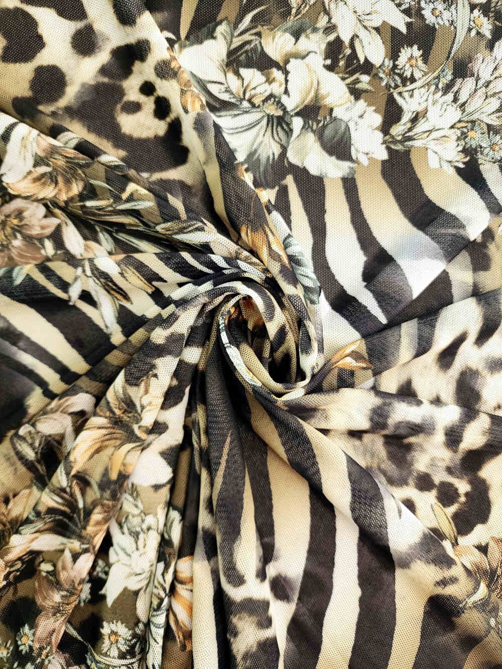 Printed Power Mesh – Floral – Multi-Colored | Curtain Dream