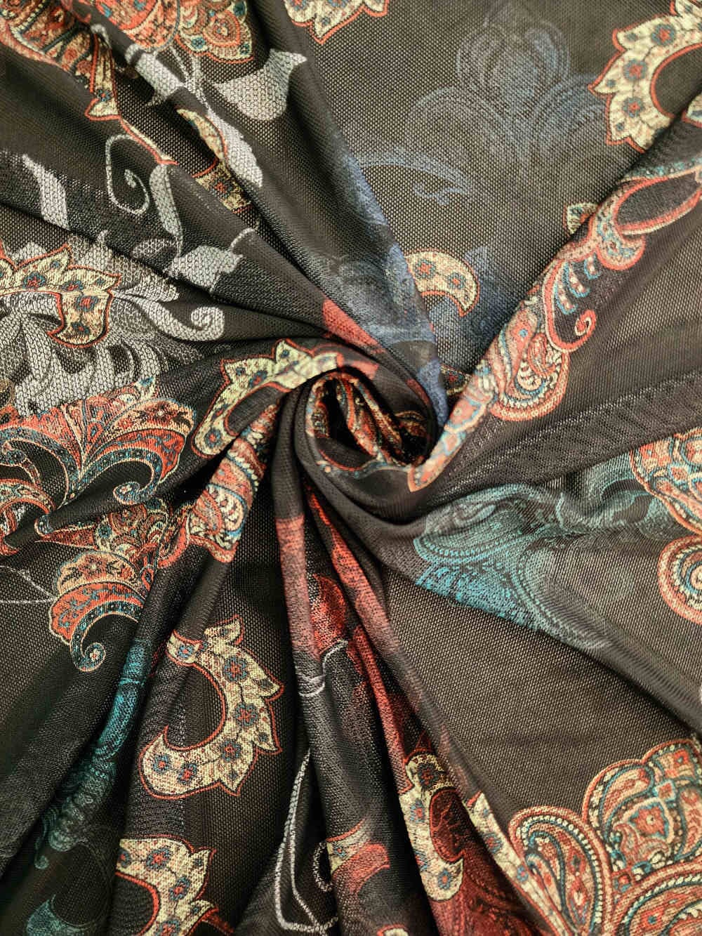 Printed Power Mesh – Abstract – Multi-Colored | Curtain Dream