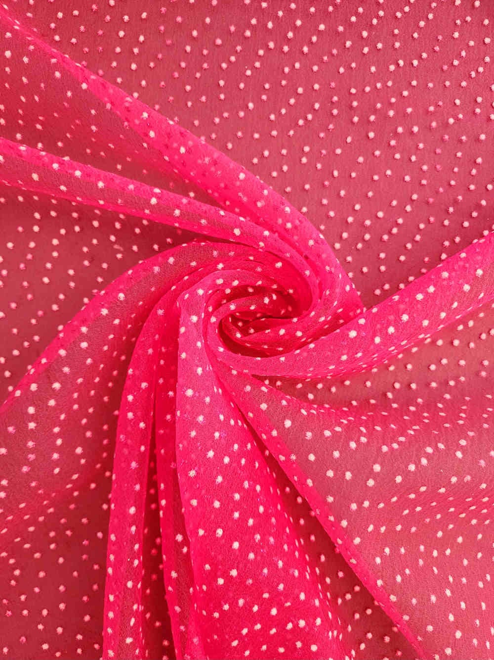 Organdy Satin – Dew Drop – Cerise Pink | Curtain Dream