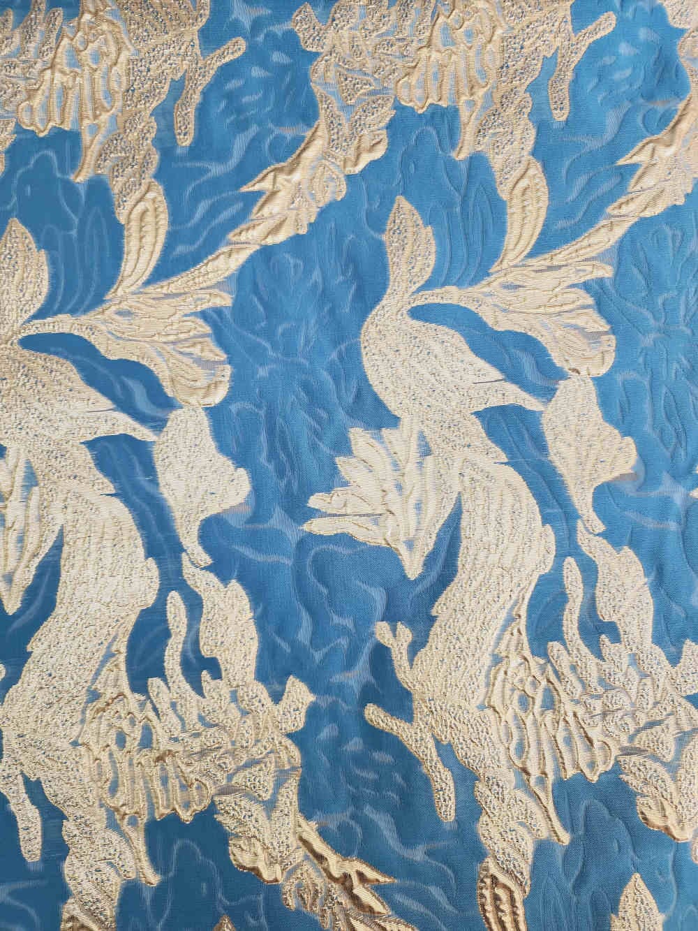 Organdy Brocade – Turquoise | Curtain Dream