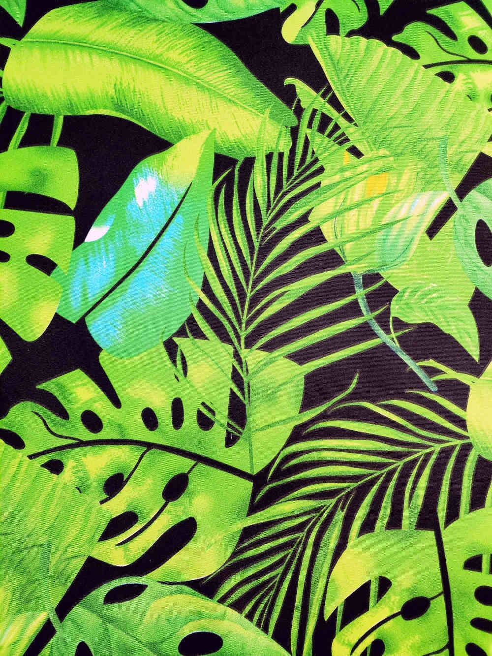 Printed Mini-Matt – Tropical – Black | Curtain Dream