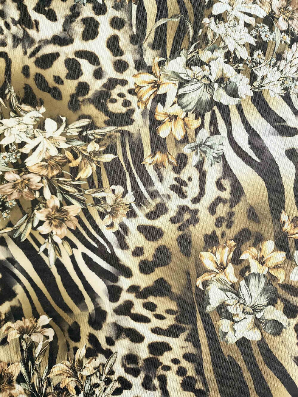 Printed Power Mesh – Floral – Multi-Colored | Curtain Dream