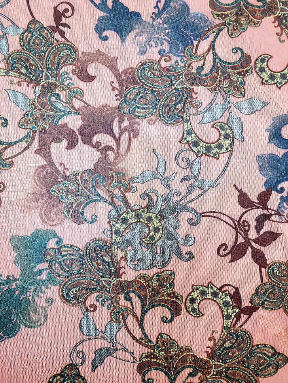 Printed Power Mesh – Abstract – Multi-Colored | Curtain Dream