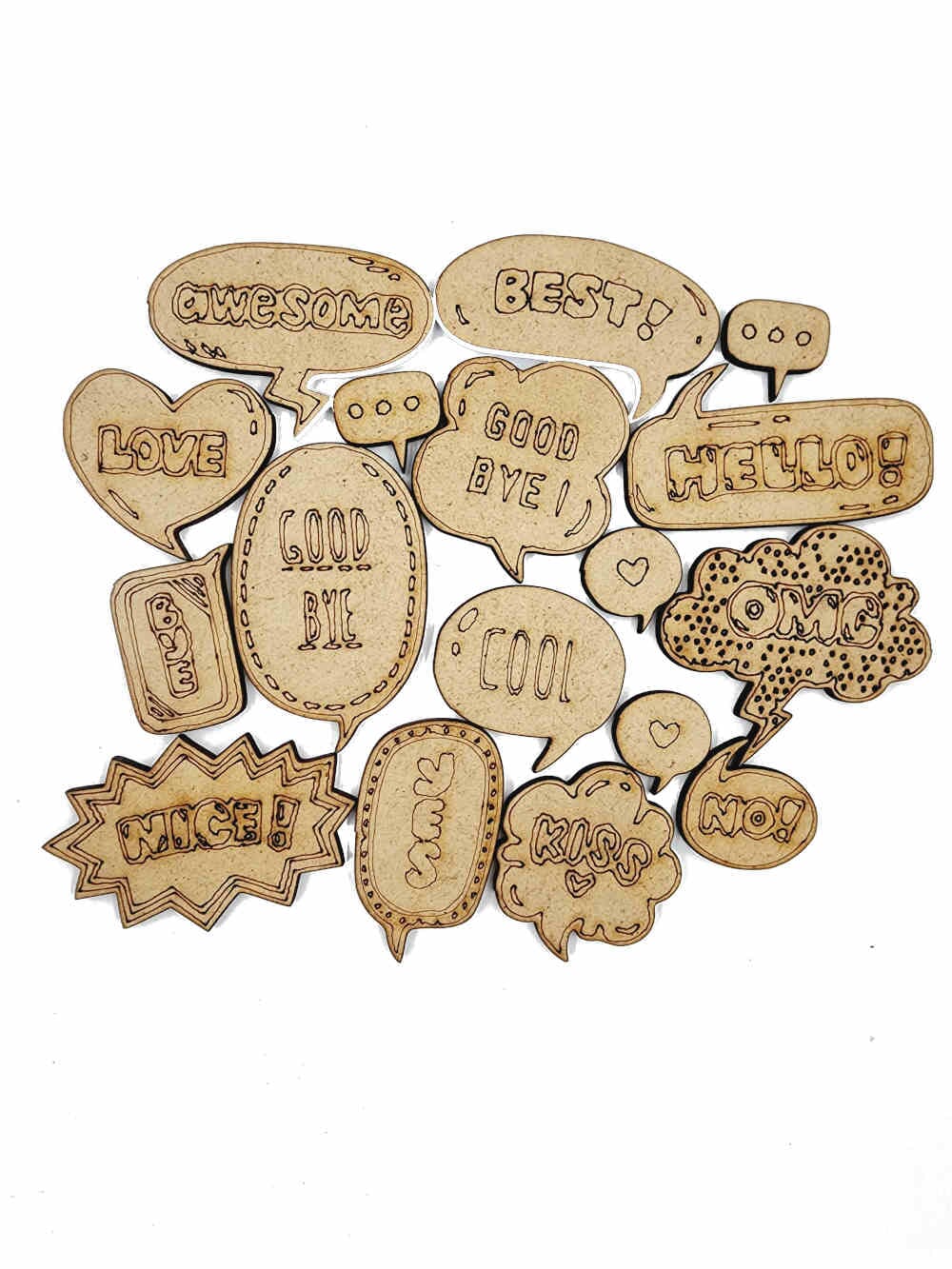 Wooden Words (Pack of 17) | Curtain Dream