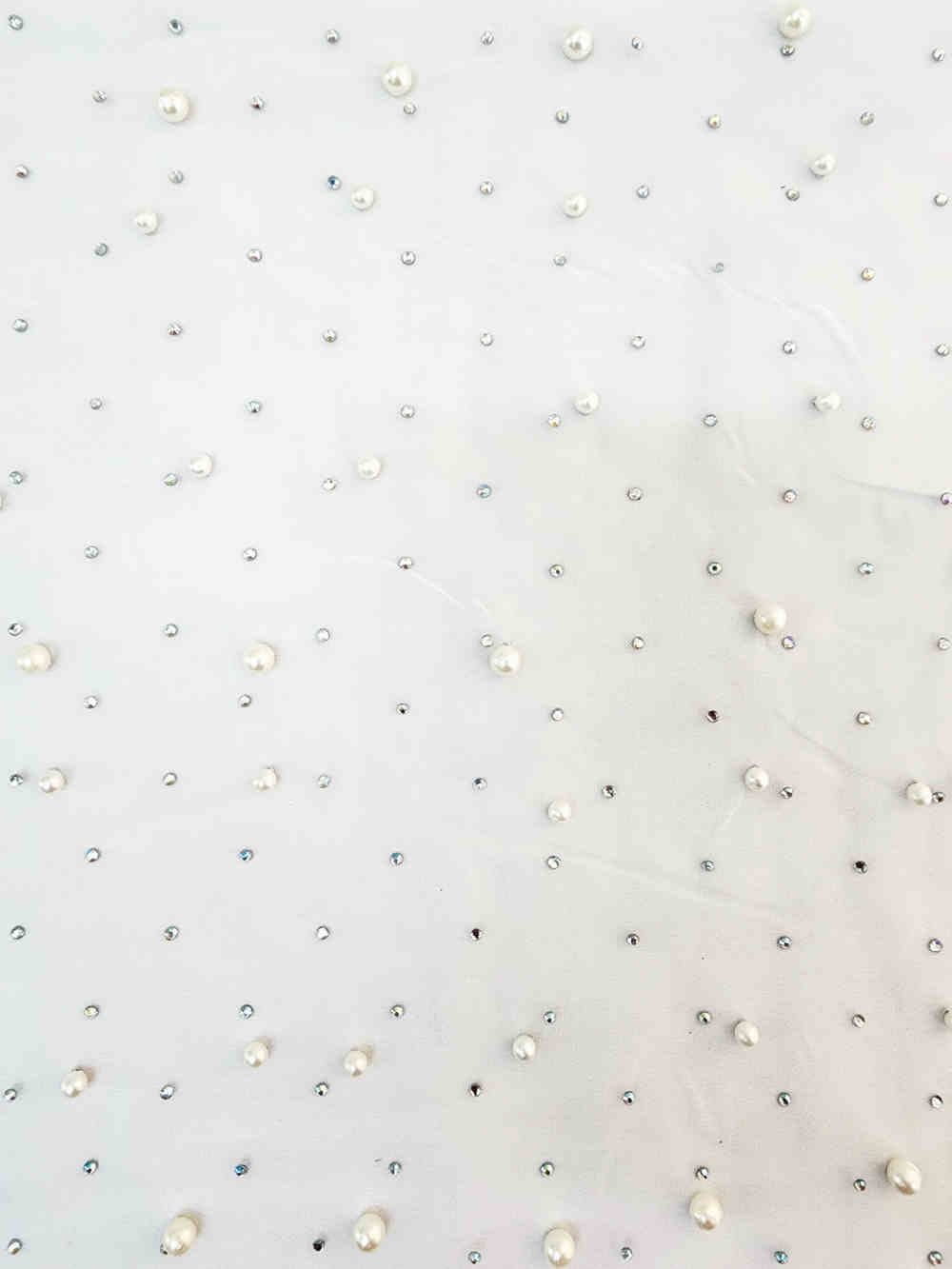 Pearl Diamond Tulle – White | Curtain Dream