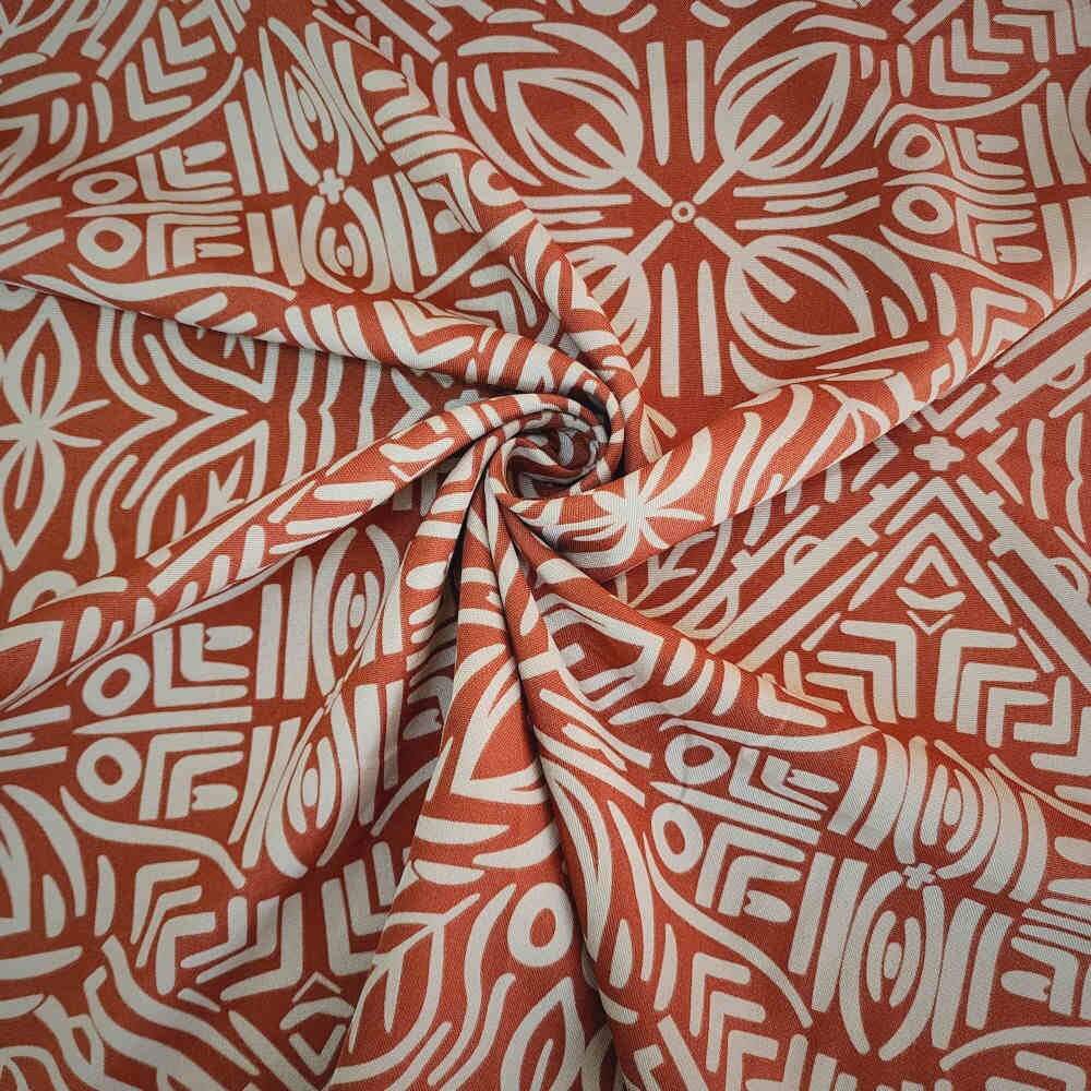 Printed Mini-Matt – Rust – Abstract | Curtain Dream