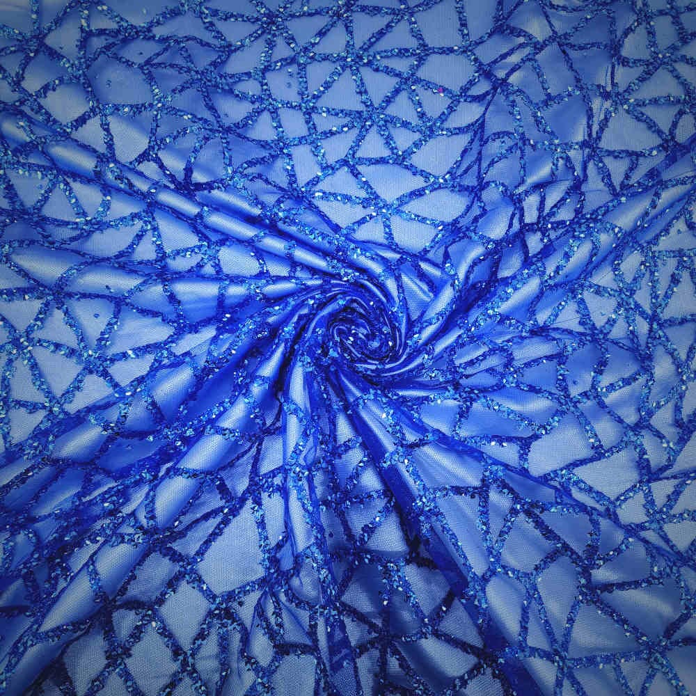 Two Tone Caviar Tulle – Royal Blue | Curtain Dream