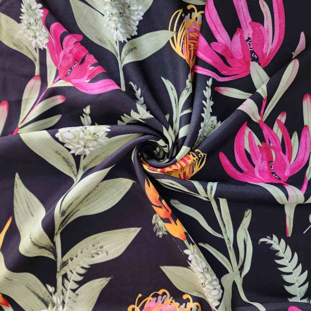 Printed Mini-Matt – Aloe – Black | Curtain Dream