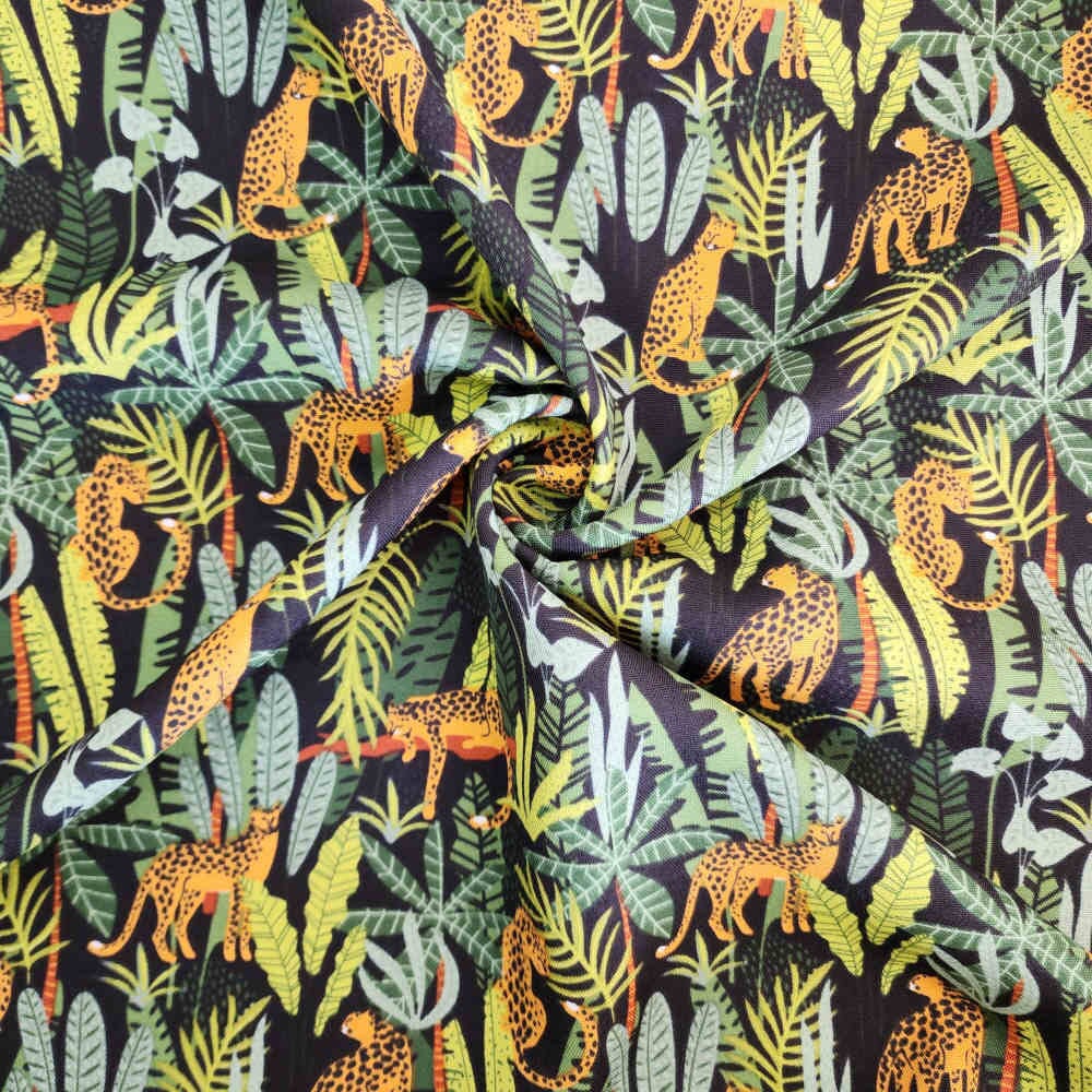 Printed Mini-Matt – Black – Tropical Paradise | Curtain Dream