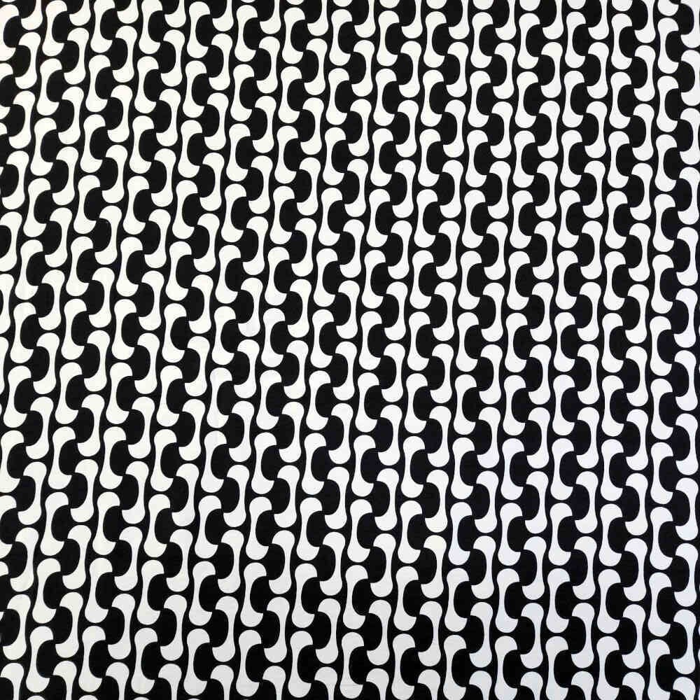 Rayon Challis – Abstract – Black | Curtain Dream