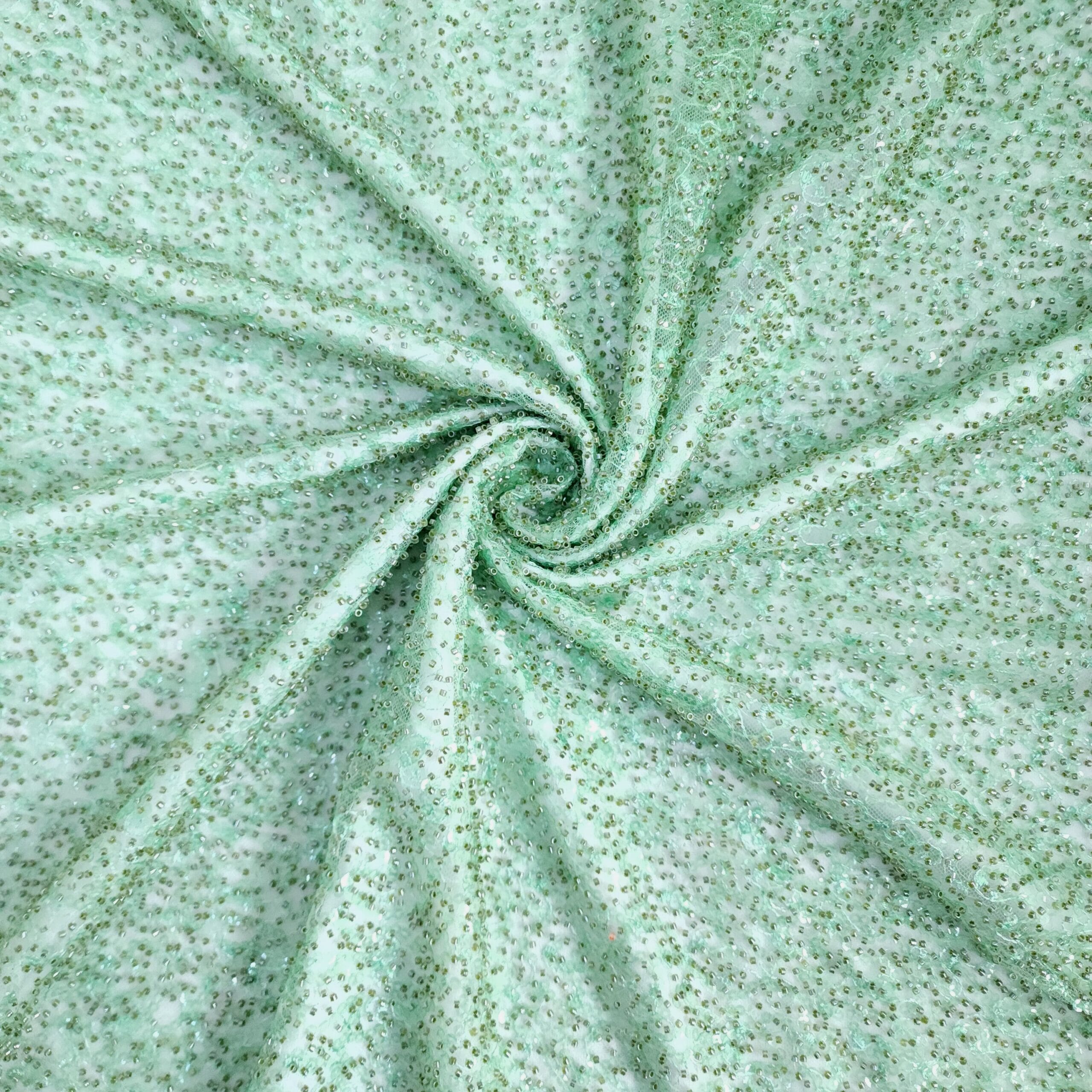 Juliet Beaded Tulle – Mint | Curtain Dream