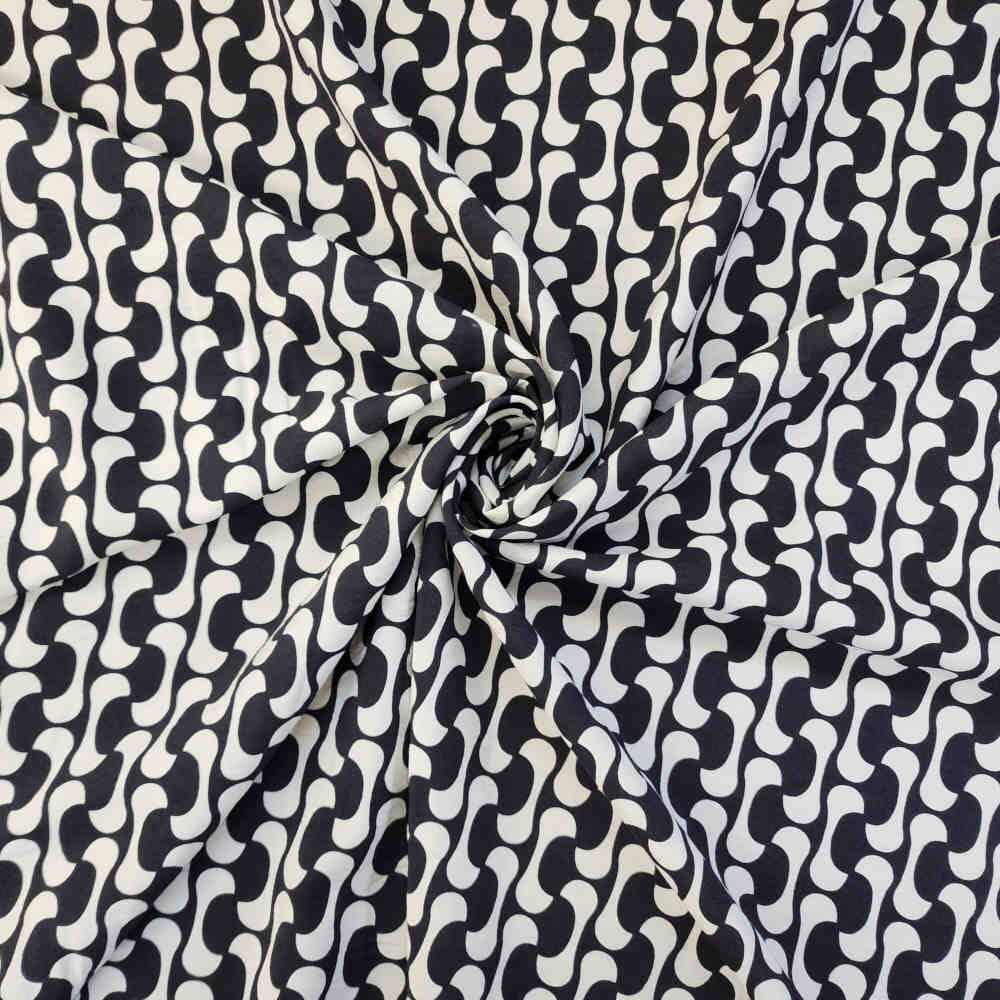 Rayon Challis – Abstract – Black | Curtain Dream