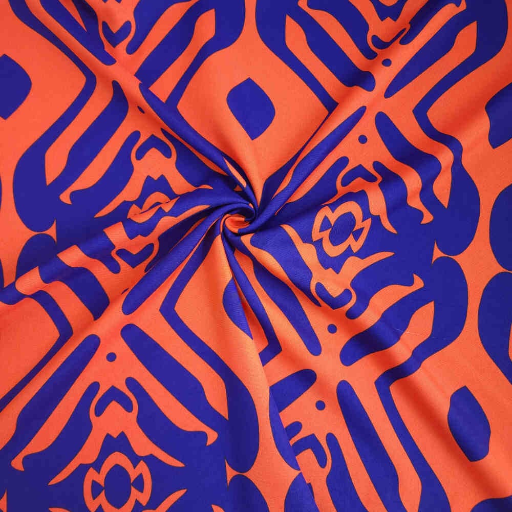 Printed Mini-Matt – Abstract – Orange | Curtain Dream