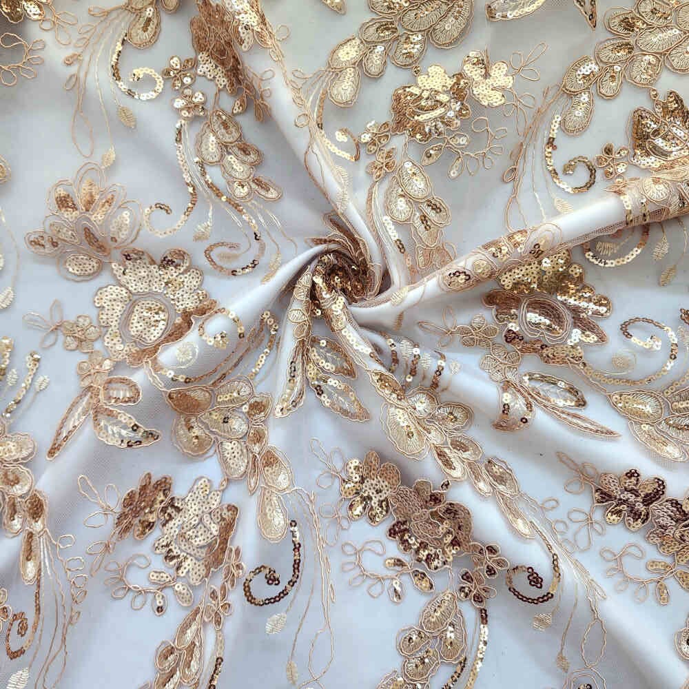 Lowisa Embroidered Tulle – Beige | Curtain Dream