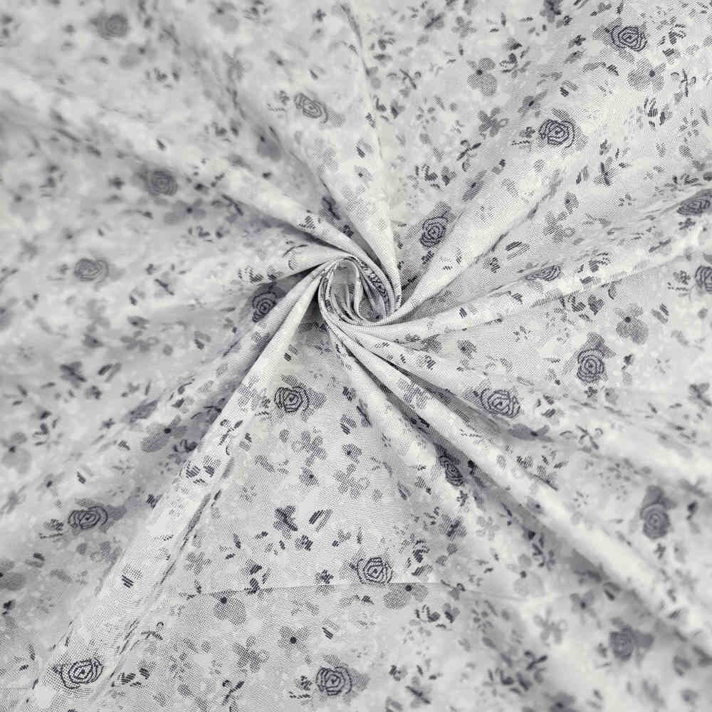 Printed Cotton Poplin – Grey | Curtain Dream