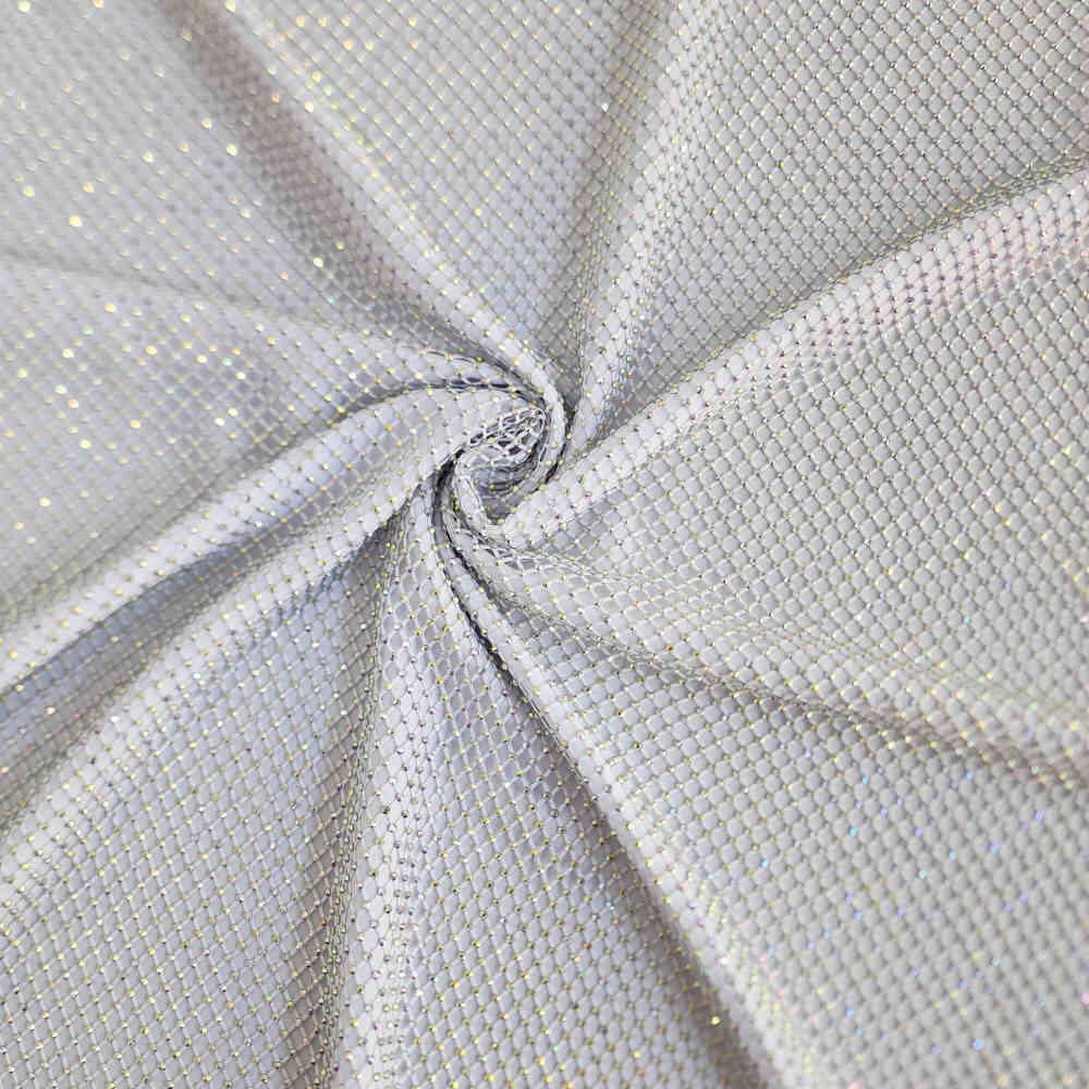 Rhinestone Mesh – White | Curtain Dream
