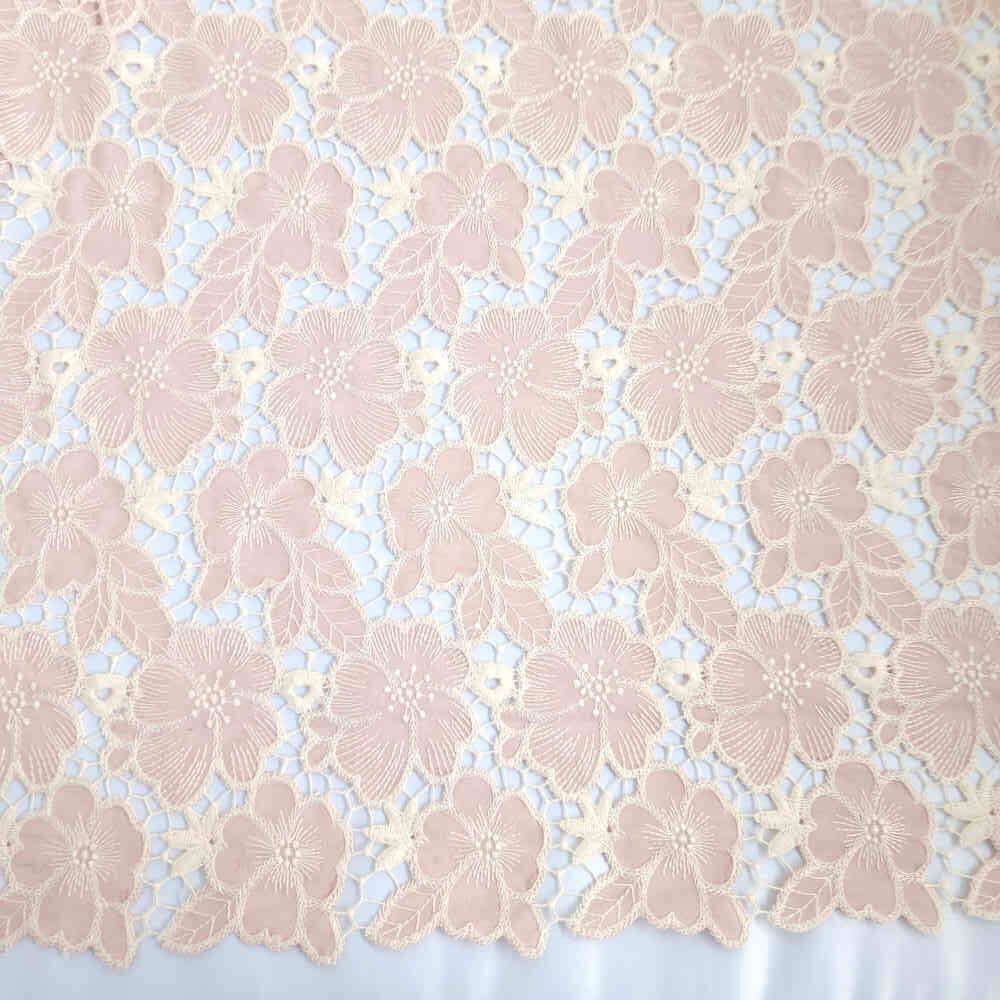 Cotton Madeira Lace – Salmon | Curtain Dream