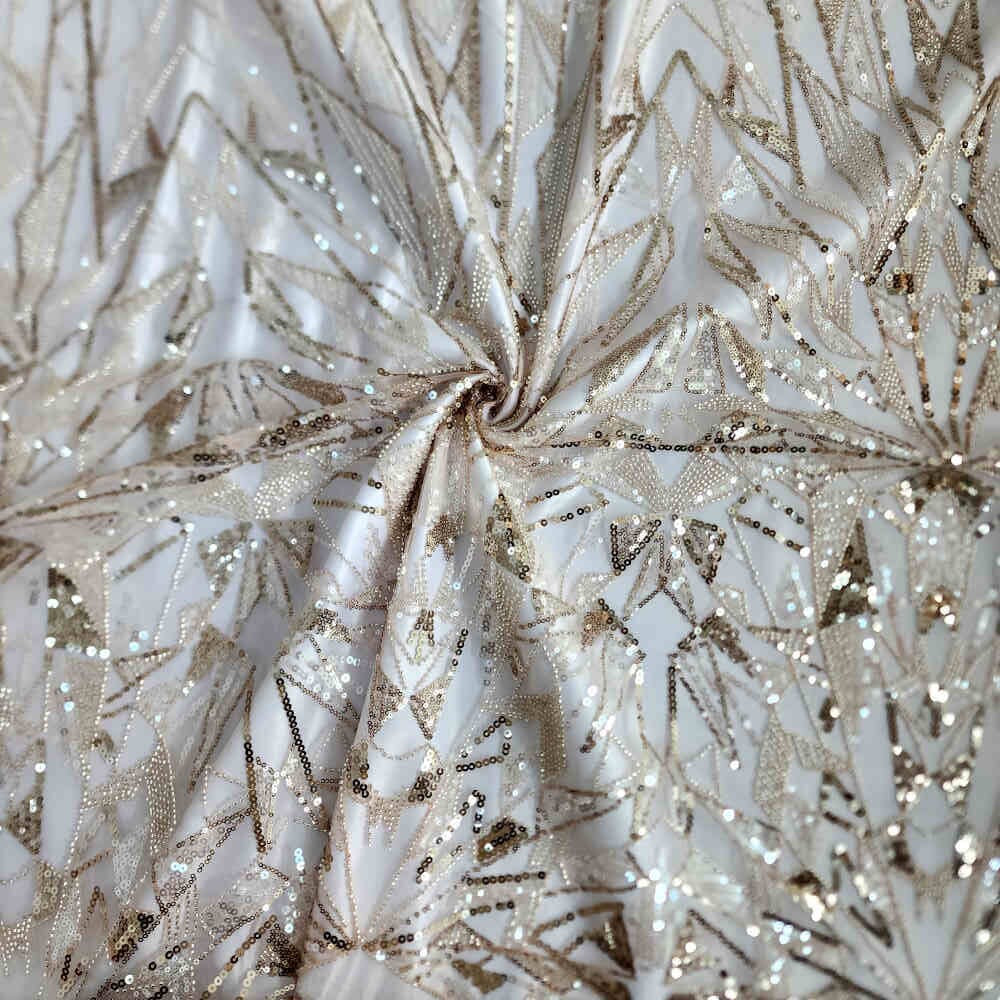Beaded Diamond Tulle – Peach | Curtain Dream
