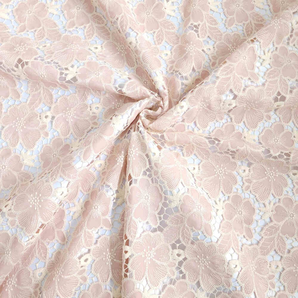 Cotton Madeira Lace – Salmon | Curtain Dream