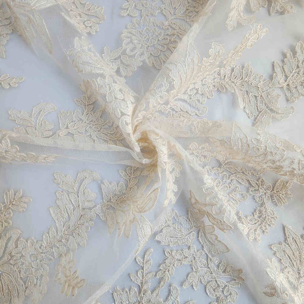 Jasmine Embroidered Tulle – Cream | Curtain Dream