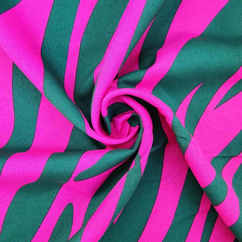 Printed Mini-Matt – Natural – Cerise Pink | Curtain Dream