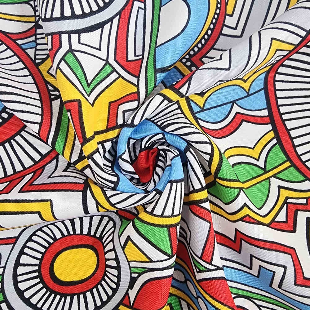 Printed Mini-Matt – Abstract – Sky Blue | Curtain Dream