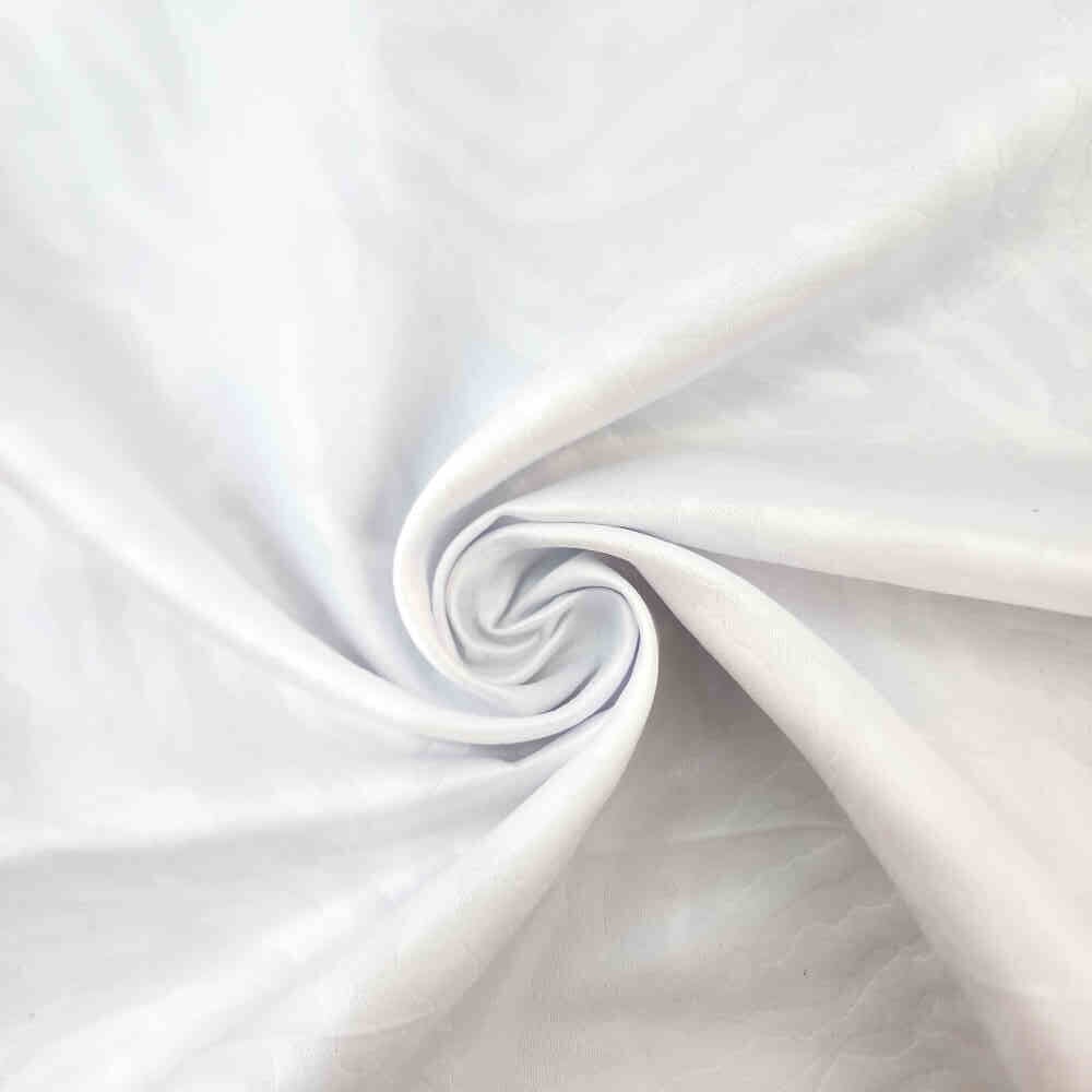 Embossed Duchess Satin – White | Curtain Dream