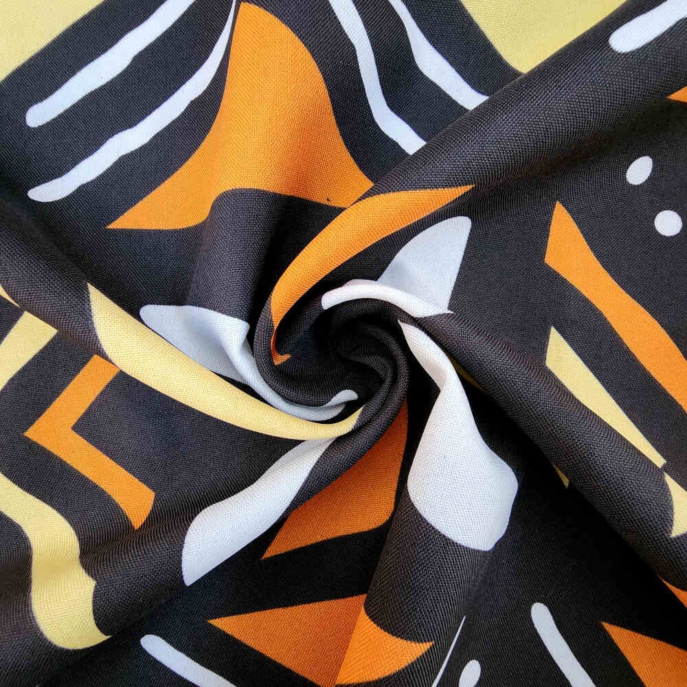 Printed Mini-Matt – Abstract – Black | Curtain Dream