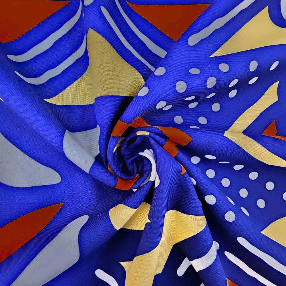 Printed Mini-Matt – Abstract – Royal Blue | Curtain Dream