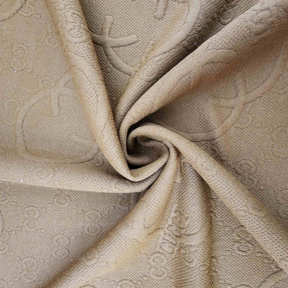 Embossed Designer Knit – Toffee | Curtain Dream