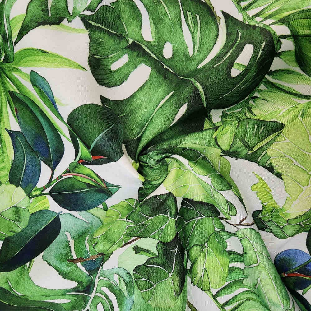 Printed Mini-Matt – Tropical – Green | Curtain Dream