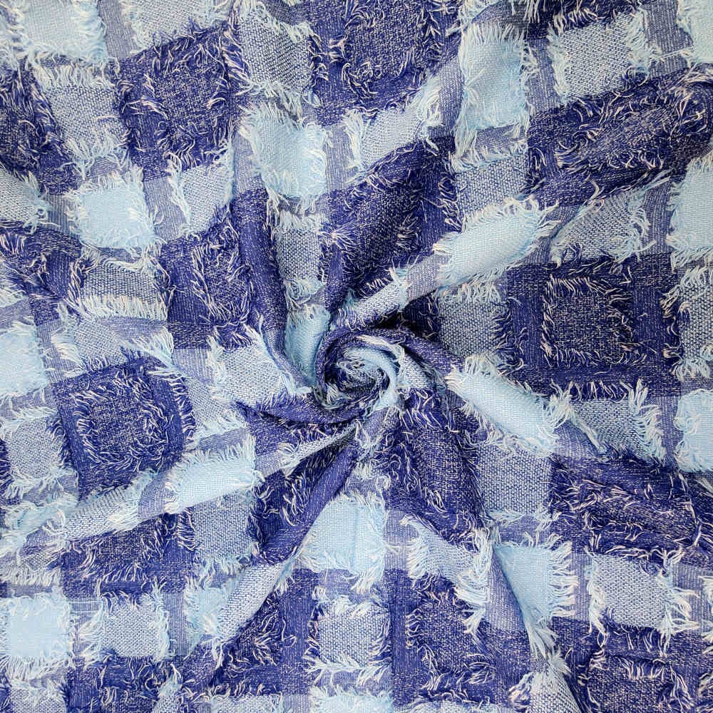 Denim Fringe – Powder Blue | Curtain Dream