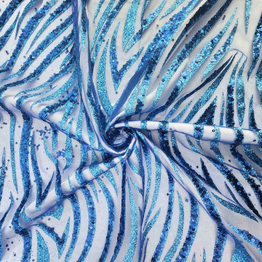 Swirl Sugar Metallic Tulle – Royal Blue | Curtain Dream