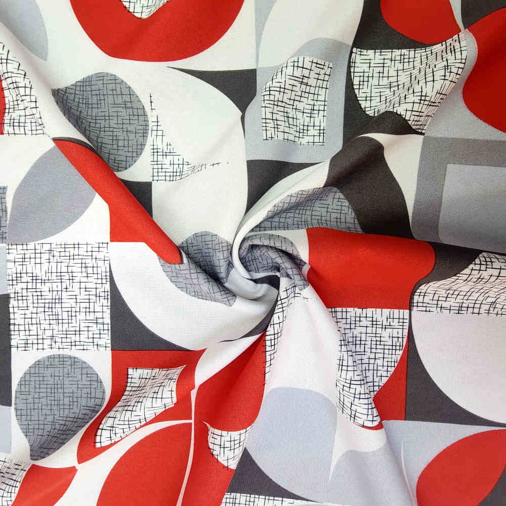 Printed Mini Matt – Abstract – Red | Curtain Dream