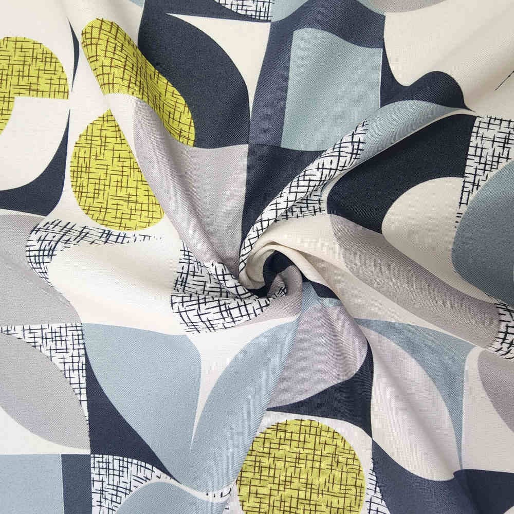 Printed Mini Matt – Abstract – Sulphur Yellow | Curtain Dream