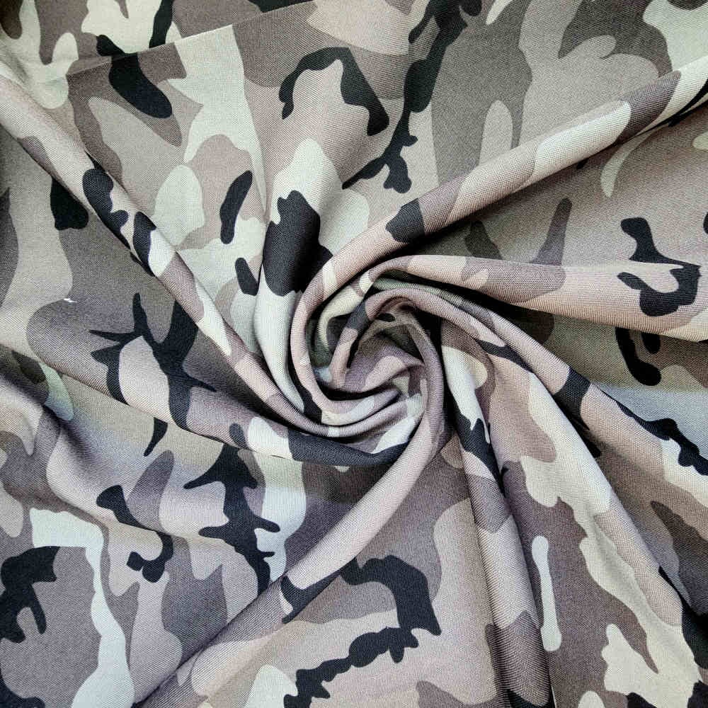 Printed Mini Matt – Camouflage – Grey | Curtain Dream