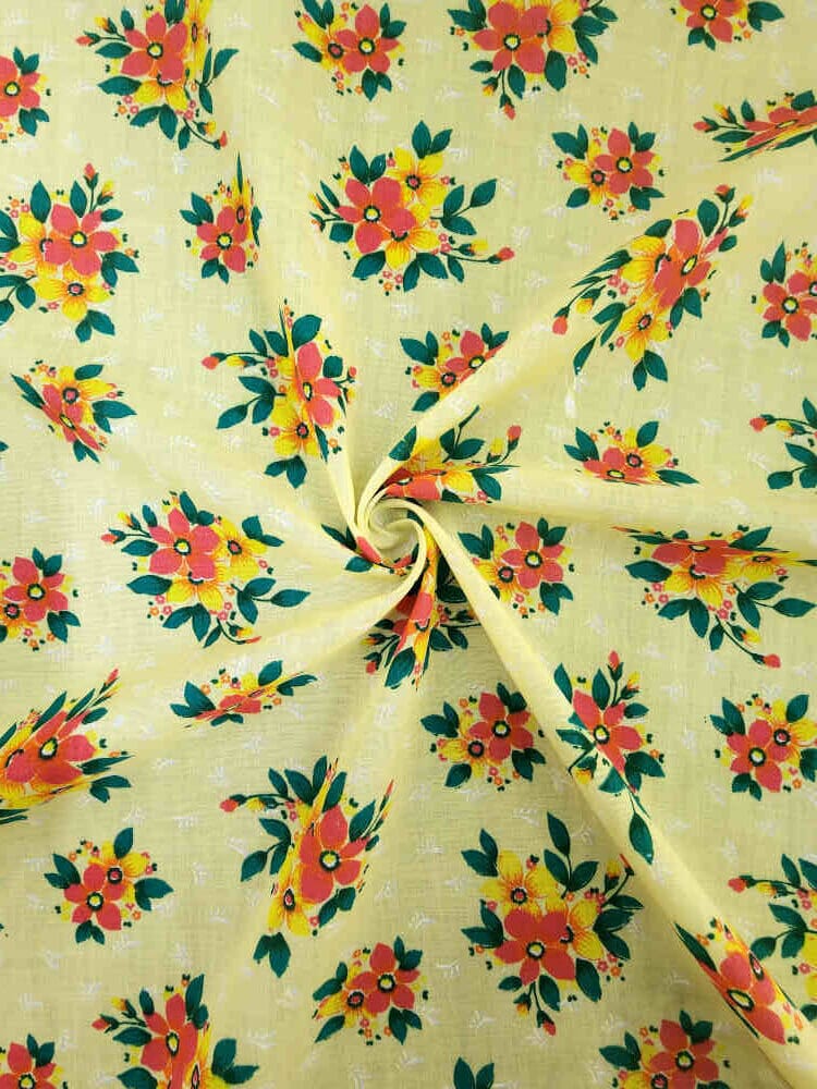 Printed Poly Cotton – Floral | Curtain Dream