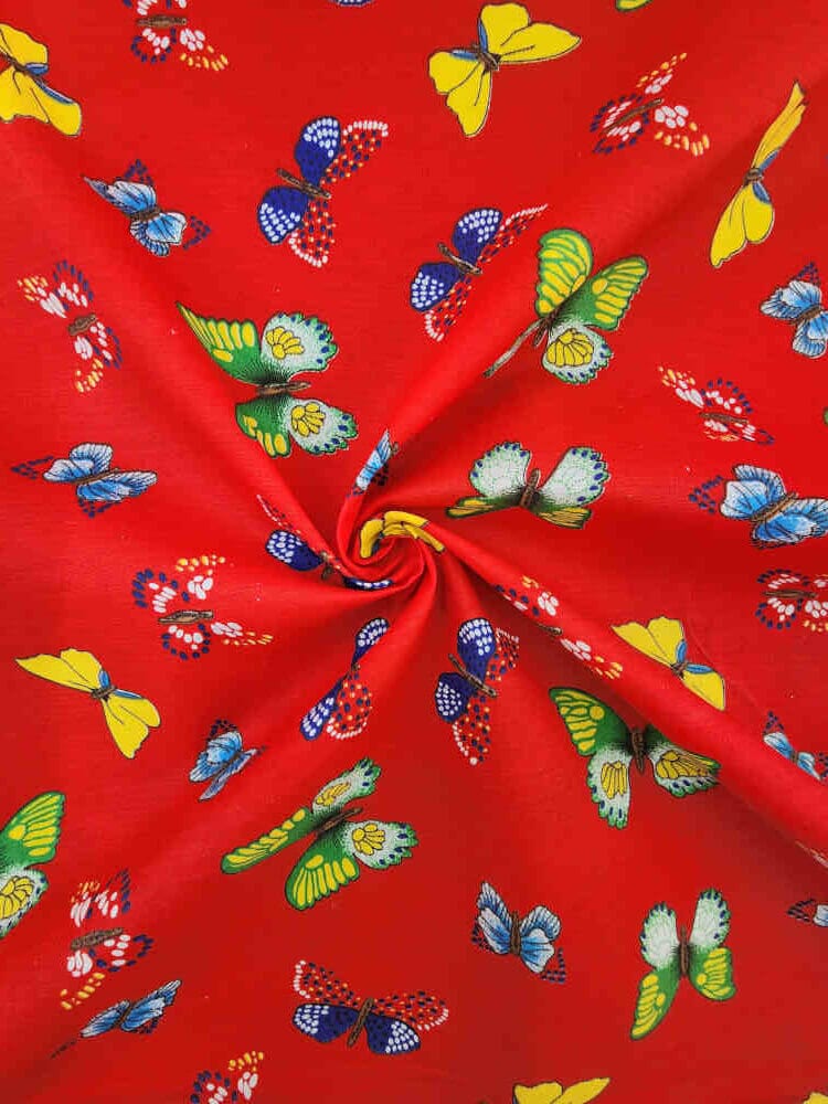 Printed Poly Cotton – Butterflies | Curtain Dream
