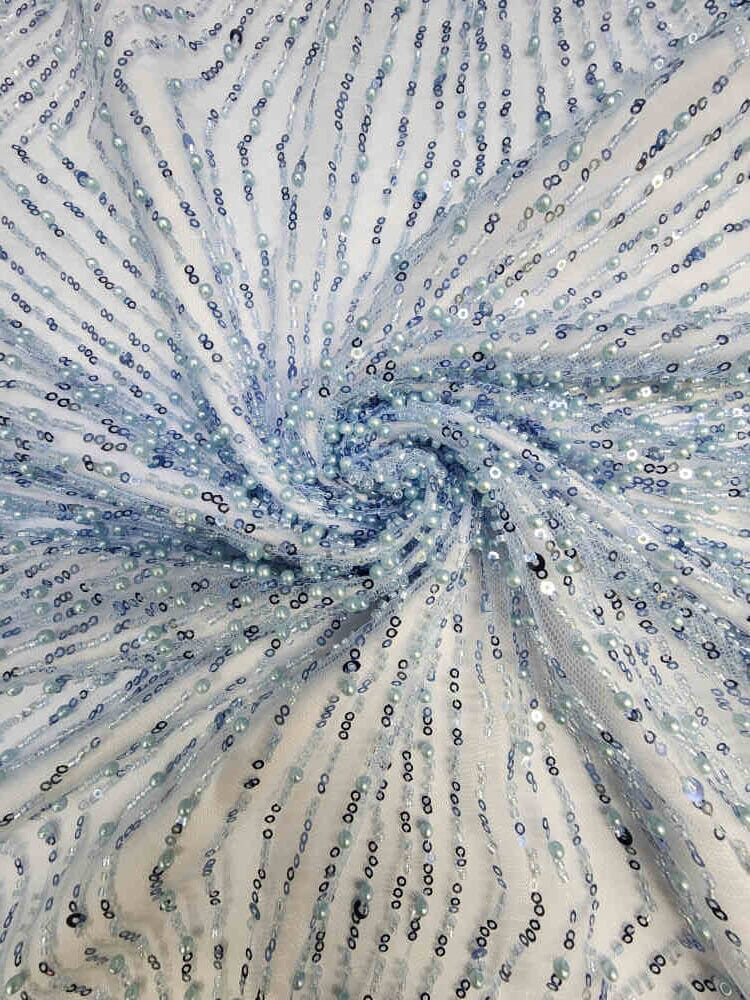 Victoria Evening Tulle – Powder Blue | Curtain Dream