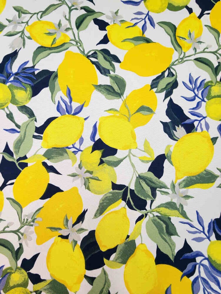 Printed Mini Matt – Lemon – White | Curtain Dream