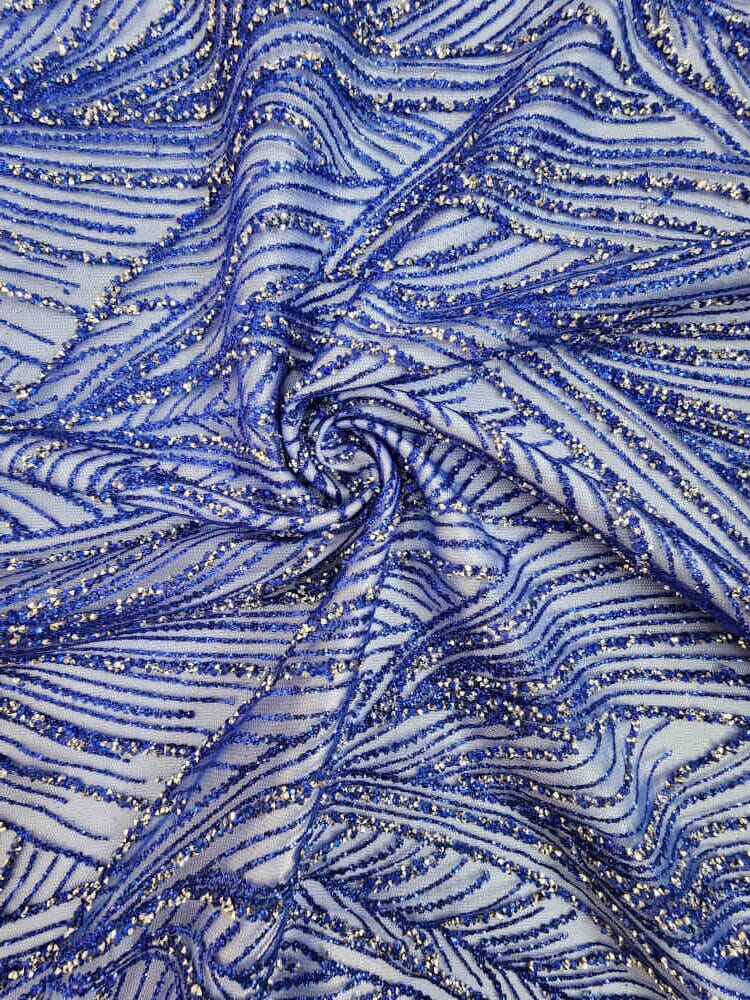 Two Tone Metallic Tulle D#5 – Royal Blue | Curtain Dream