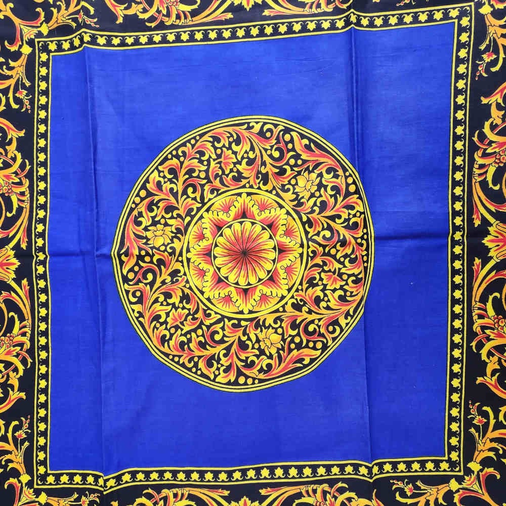 Khanga Cotton – Versace – Royal Blue | Curtain Dream