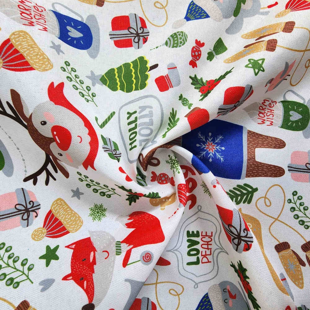 Printed Mini Matt – Christmas – White | Curtain Dream