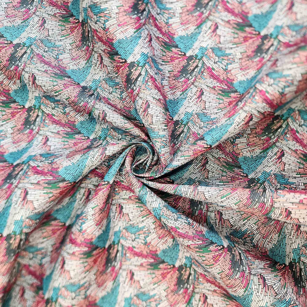 Printed Mini Matt – Aqua – Feather | Curtain Dream