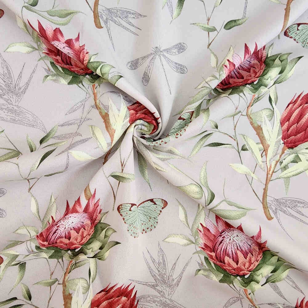 Printed Mini Matt – Protea – Grey | Curtain Dream